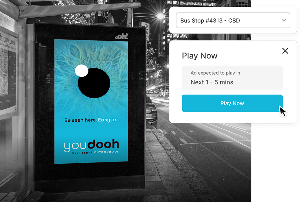 feature highlight: Push to Play | youdooh - Digital Outdoor Ads Made Easy